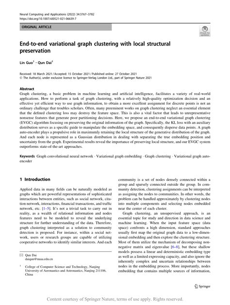 End To End Variational Graph Clustering With Local Structural
