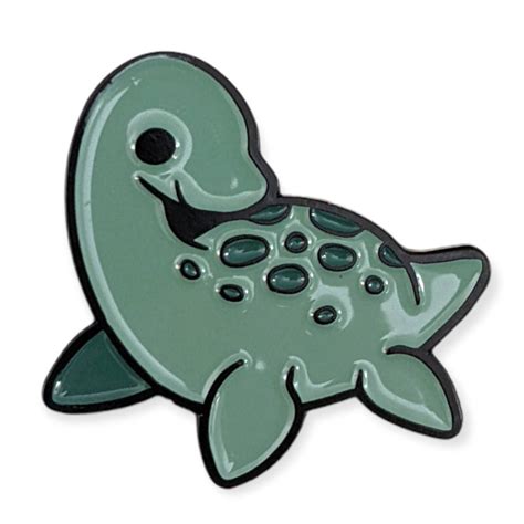 Cute Cryptids Enamel Pin Loch Ness Monster Nessie Loch Ness Monster Enamel Pins Cute