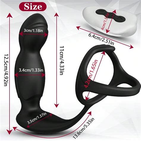 Male Prostate Massager Dual Motor Vibrator Rotate Anal Plugs Penis Ring Butt Plug Vibrator