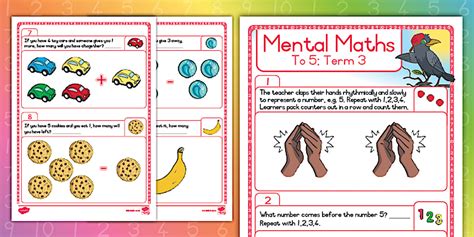 Grade R Mental Maths To 5 Sheet 1 Teacher Made Twinkl