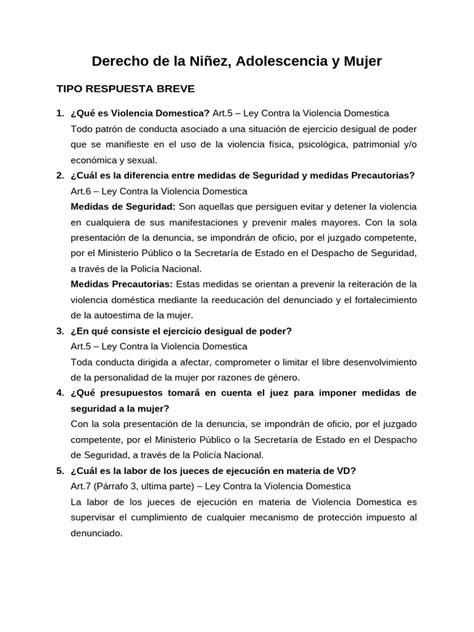 Leyes Sobre Violencia Doméstica Y Niñez Pdf Violencia Doméstica