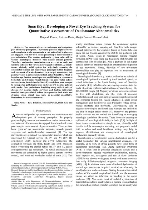 Pdf Smarteye Developing A Novel Eye Tracking System For Quantitative Assessment Of Oculomotor
