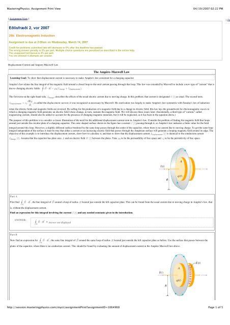 masteringphysics assignment print view