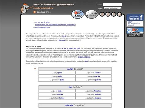 Texs French Grammar Regular Subjunctive Activity For 9th 10th Grade