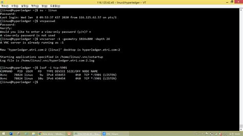 vnc server vncserver 1 geometry 1024x800… by yeji seol medium