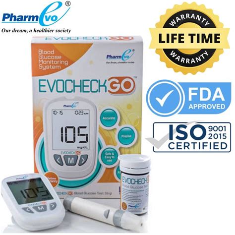 Evocheck Go Glucometer Life Time Brand Seller Warranty Evo Check Go