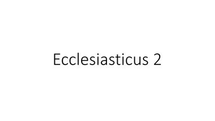 Ecclesiasticus By Filipino Tracts And Literature Society Inc Dailymotion