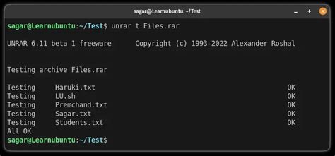 use unrar in ubuntu