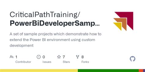 GitHub CriticalPathTraining PowerBiDeveloperSamples A Set Of Sample Projects Which