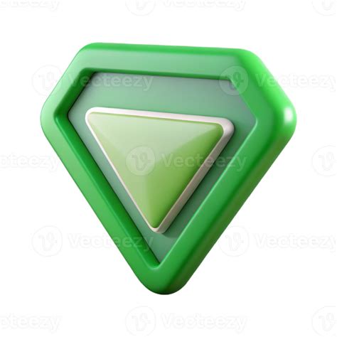 Rare Traditional Triangular Badge Geometric Shape Clean Lines Flat Green Color With Scalable