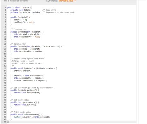 Solved Given The Intnode Class Define The Findmax0 Method
