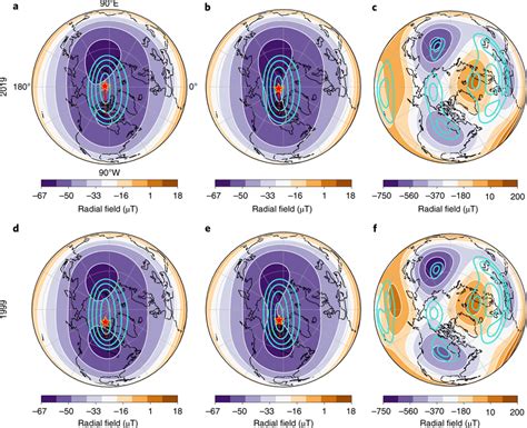 A Comparison Of The Structure Of The Geomagnetic Field And The North
