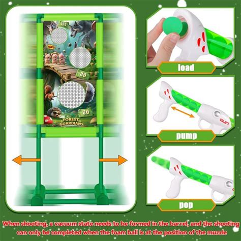 Cible De Tir Mobile Dx Da Xin Avec 2 Pistolets Et 18 Balles En Mousse