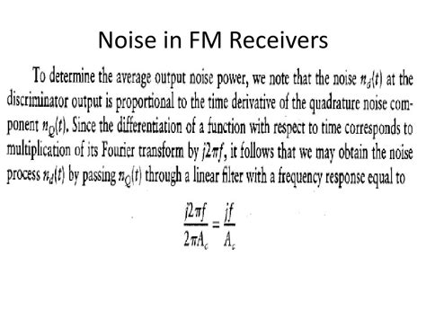 PPT CHAPTER Noise In Frequency Modulation Systems PowerPoint Presentation ID