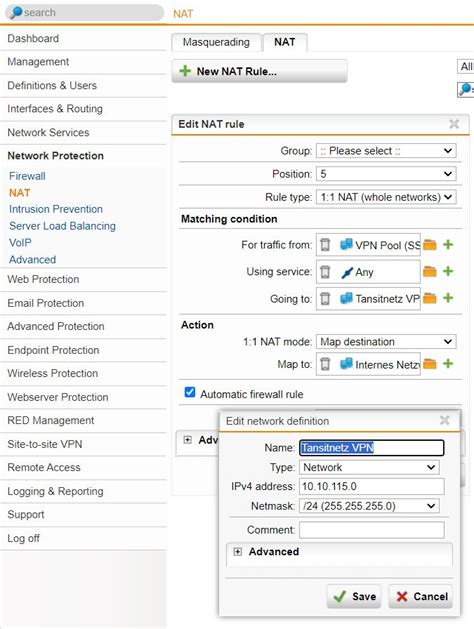 1 1 nat transit lan network protection firewall nat qos and ips