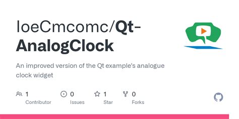Github Ioecmcomcqt Analogclock An Improved Version Of The Qt