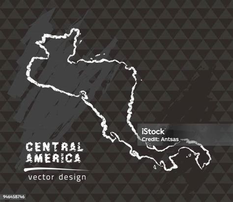 지도 중앙 아메리카 분필 스케치 벡터 일러스트 레이 션의 가장자리에 대한 스톡 벡터 아트 및 기타 이미지 가장자리 건축물 기 Istock