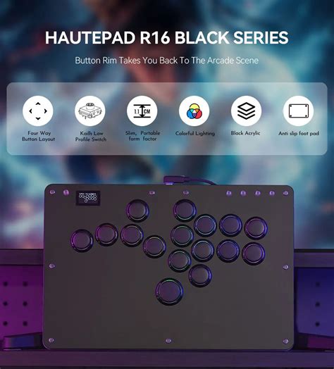Haute42 Controle อาเขตจอยสติ๊ก Hitbox Controller ปุ่มขอบ Hitbox Leverless Arcade Controller