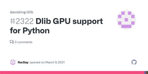 Dlib GPU Support For Python Issue 2322 Davisking Dlib GitHub
