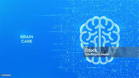 인간의 뇌 아이콘입니다 뇌 연구 심리학 및 신경학 알츠하이머 치매 질환에 대해 가르치는 의사 십자가 모양 기호로 만든 파란색 의료 배경입니다 벡터 일러스트 레이 션 과학에