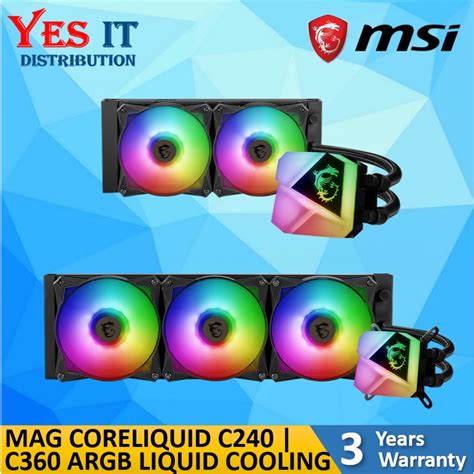 Msi Mag Coreliquid Series Argb Cpu Liquid Cooler C C Shopee Philippines