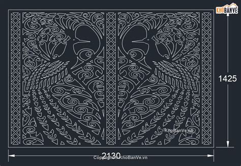 Cnc thiết kế cổng công file cad trên dxf