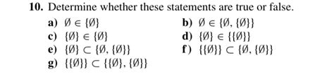 Solved Determine Whether These Statements Are True Or