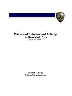 Crime And Enforcement Activity In New York City Crime And Enforcement Activity In New York