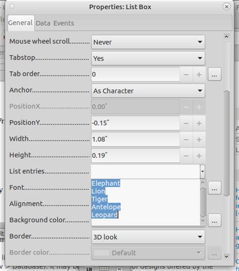 How Do You Create A List Of List Entries For A List Box In Writer English Ask LibreOffice