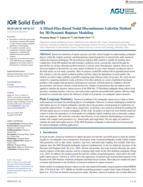 Pdf A Mixed‐flux‐based Nodal Discontinuous Galerkin Method For 3d