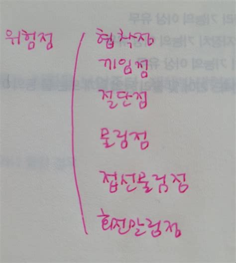 산업안전기사실기작업형 1기계안전위험점 네이버 블로그