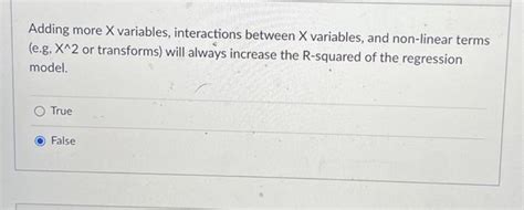 Solved Adding More X Variables Interactions Between X