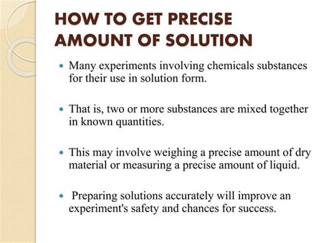 Chemistry Preparation Of Solution Pptx Chemistry Science