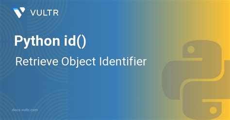 Python Id Retrieve Object Identifier Vultr Docs