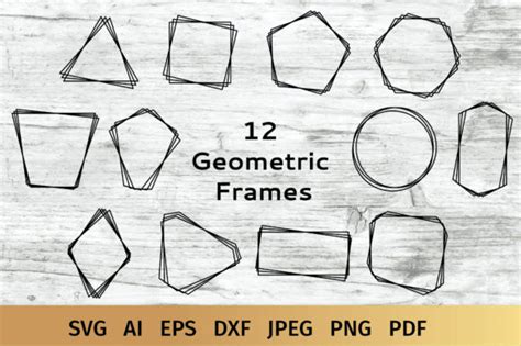 Geometric Frames Graphic By Elinorka Creative Fabrica
