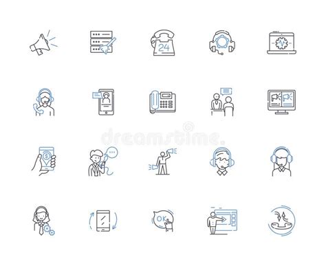 Voice Communication Line Icons Collection Talk Speak Communicate Conversation Dialogue