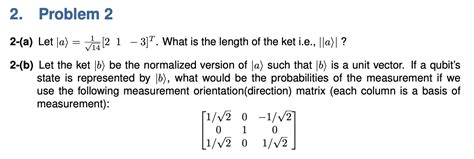 Solved 2 Problem 2 2 A Let A Via 2 1 3 7 What Is Chegg Com