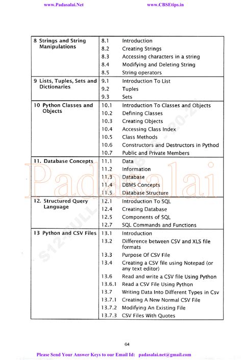Plus Two Th Standard Computer Science New Reduced Syllabus PDF Download