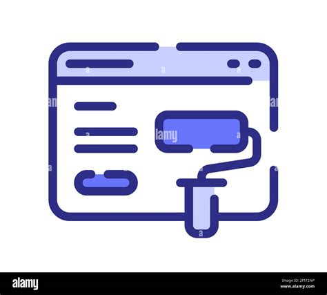 Landing Page Design Single Isolated Icon With Dashed Line Style And Purple Color Vector