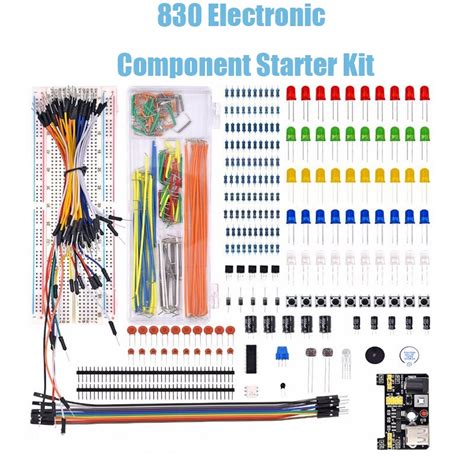 Klystr Arduino Kit 830 Breadboard Set Tie Points Breadboard Set Electronic Component Basic