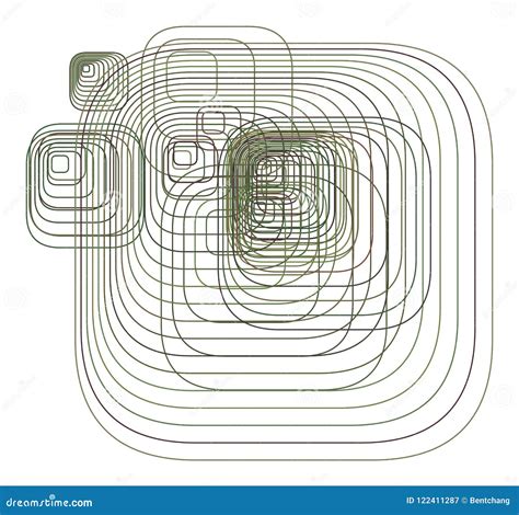 Artistic Rounded Rectangle Background Pattern Abstract Vector Template Canvas And Square Stock