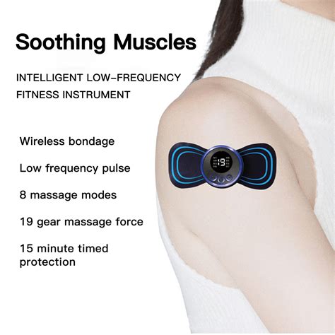 Lcd Display Ems Neck Massage Electric Massager Cervical Neck Back Patch