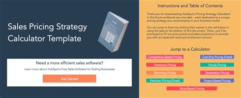 Free Sales Pricing Calculator And Strategy Template Download Now
