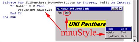 Popupmenu And Menu Basics