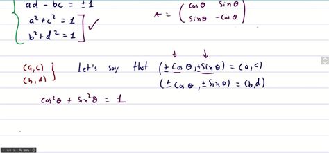 Solvedprove That A 2 ×2 Orthogonal Matrix A Has Only One Of Two