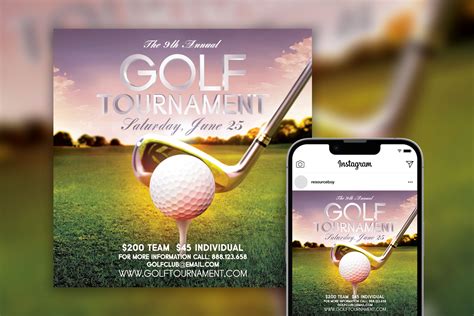 Golf Tournament Instagram Post Template Free Download Resource Boy