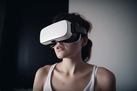 Premium Ai Image Woman Vr Headset Generate Ai