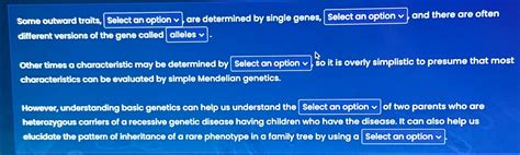Solved Some Outward Traits Select An Option V Are Chegg