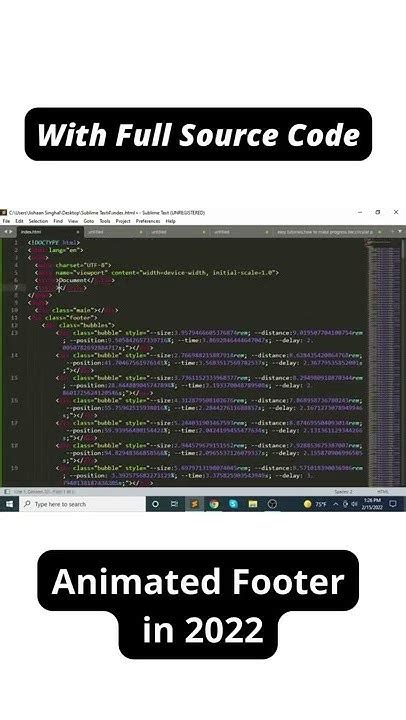Animated Footer Css Only In 2022 With Full Source Code Jishaansinghal Youtube