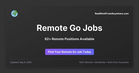 Remote Go Jobs Work From Anywhere